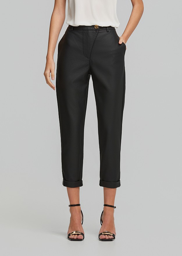 Панталони с кожен ефект | LYNNE